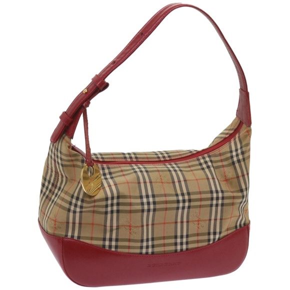 Burberry | Bags | Burberry Nova Check Shoulder Bag Canvas Beige Red ...